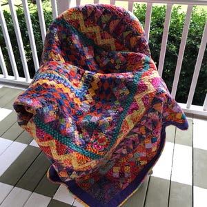 Kaffe Fassett Lap Size Quilt "carnival", 78"x78", Bright and Colorful ...