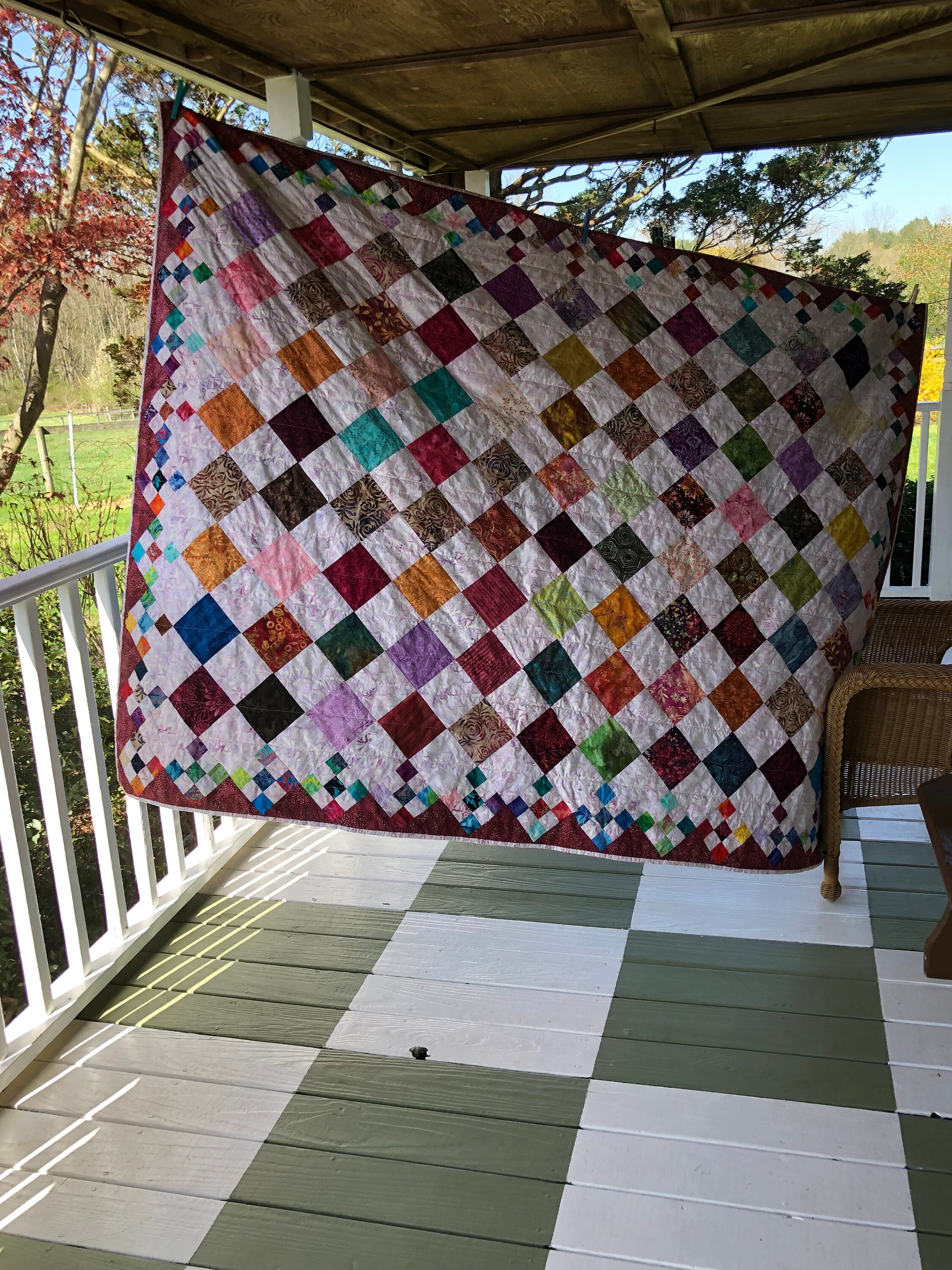 Tonga Batiks Twin Quilt "stain Glass Window" 80"x60" - Etsy
