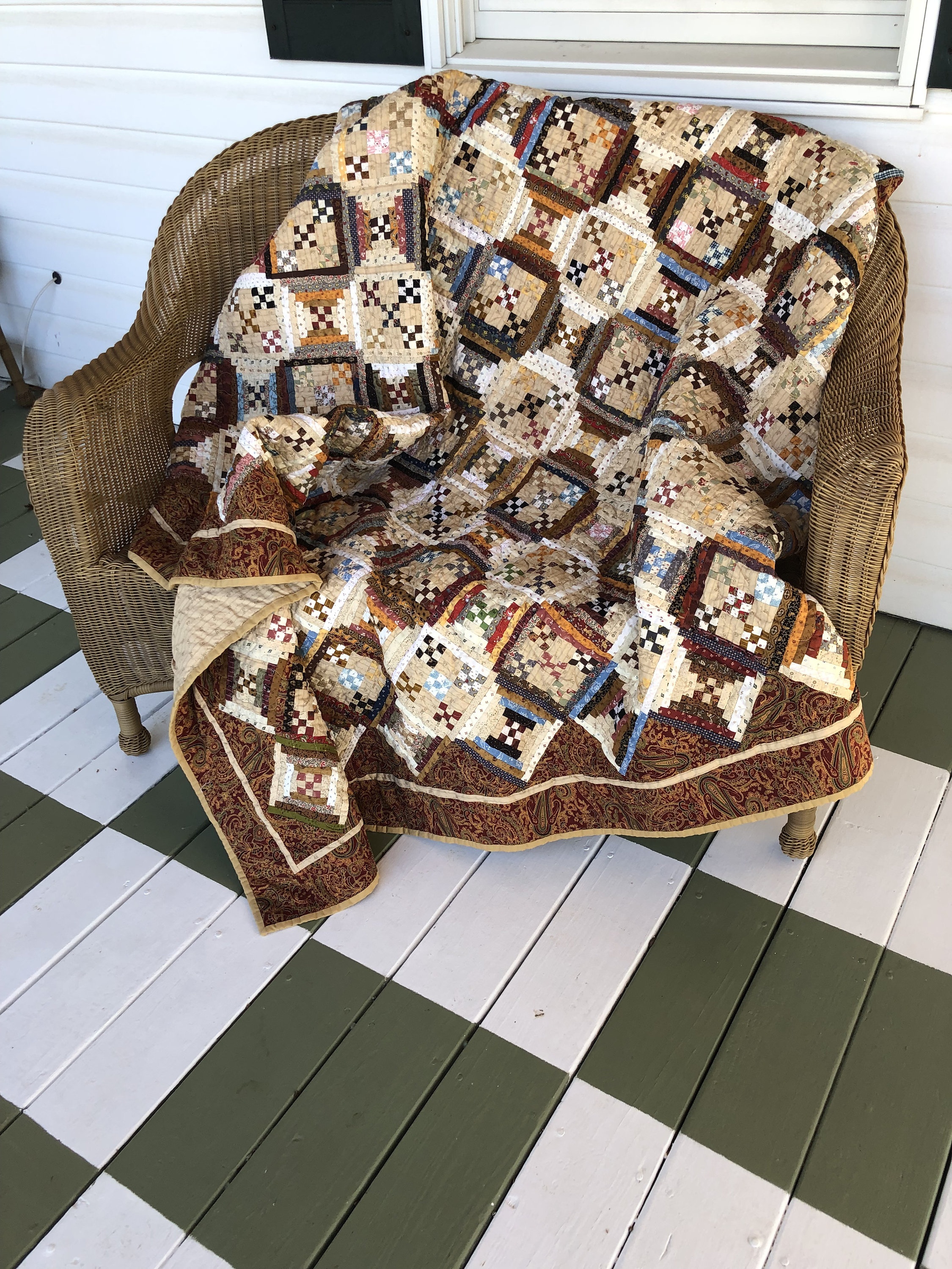 Civil War Reproduction Quilt courthouse Steps 72 X 68, Country ...