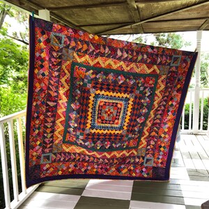 Kaffe Fassett Lap Size Quilt "carnival", 78"x78", Bright and Colorful ...