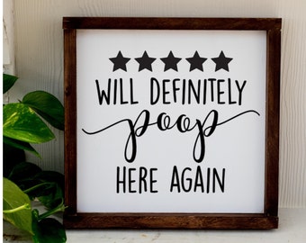 Wipe It Real Good Sign Bathroom Wall Decor Farmhouse | Etsy