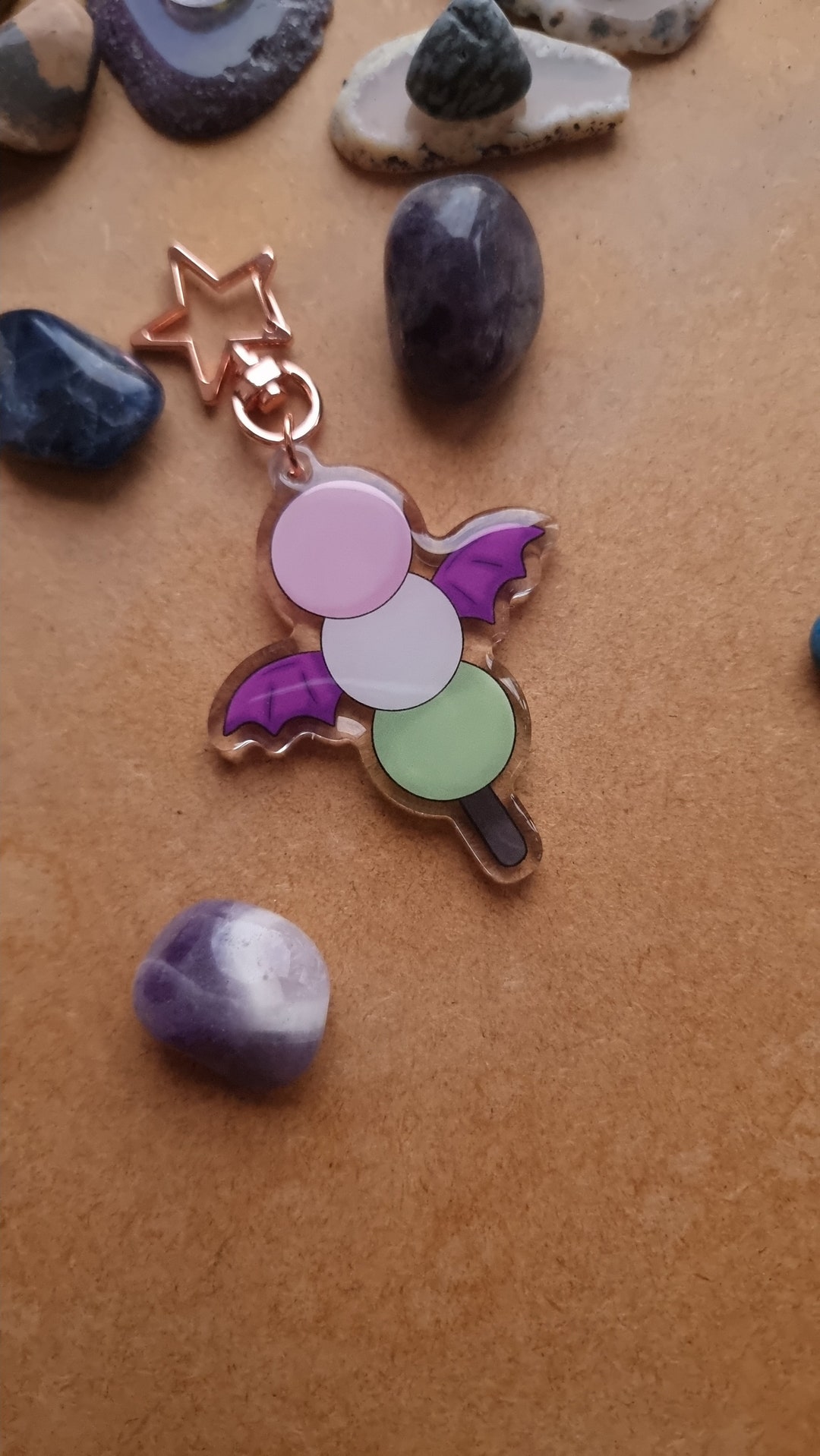 Kawaii Dango Acrylic Charm | Cute Japanese Rice Dumpling Keychain | Kawaii Dango Accessory ...