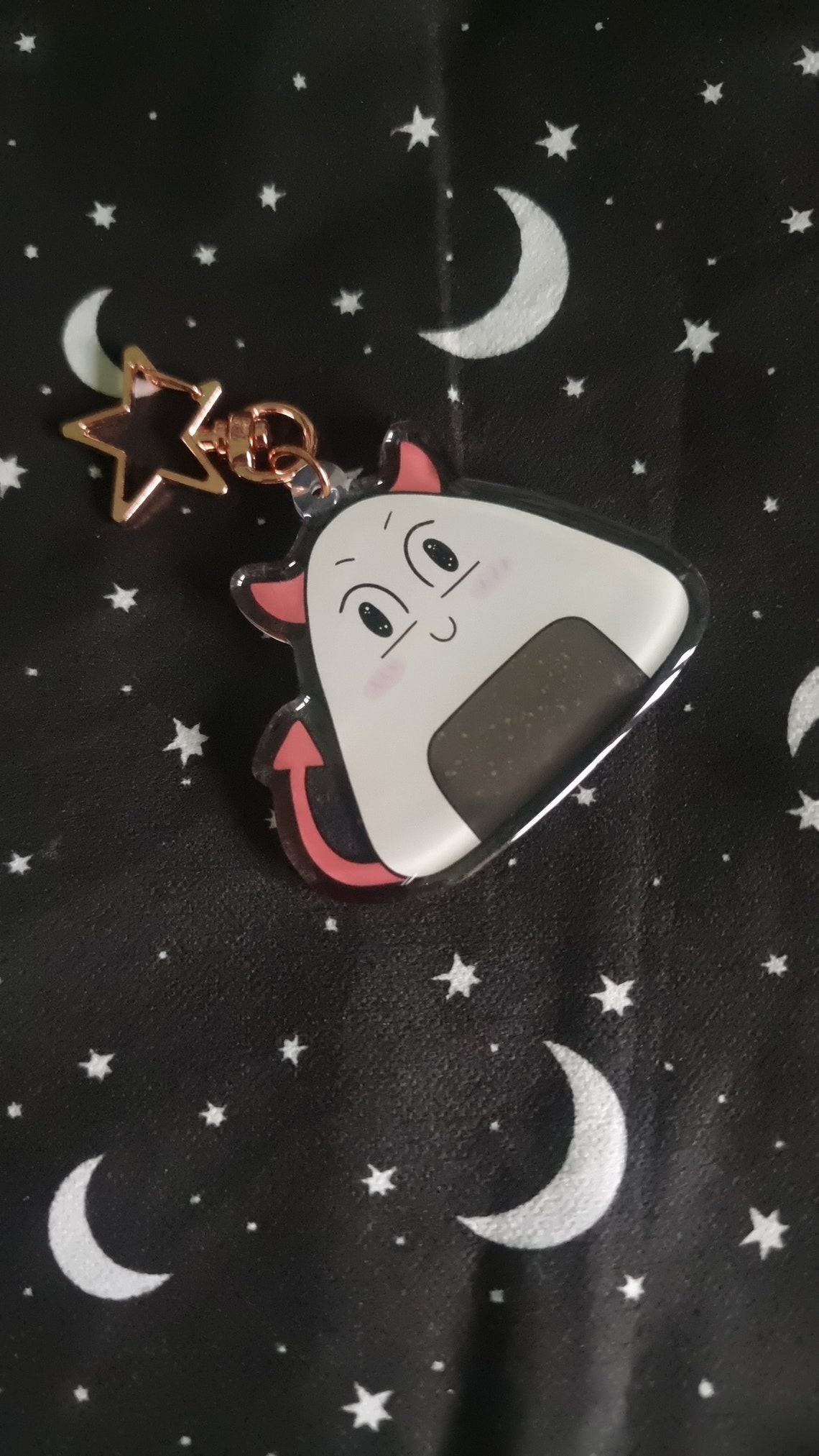B+C Grade Devil Onigiri Acrylic Charm | Kawaii Japanese Rice Ball ...
