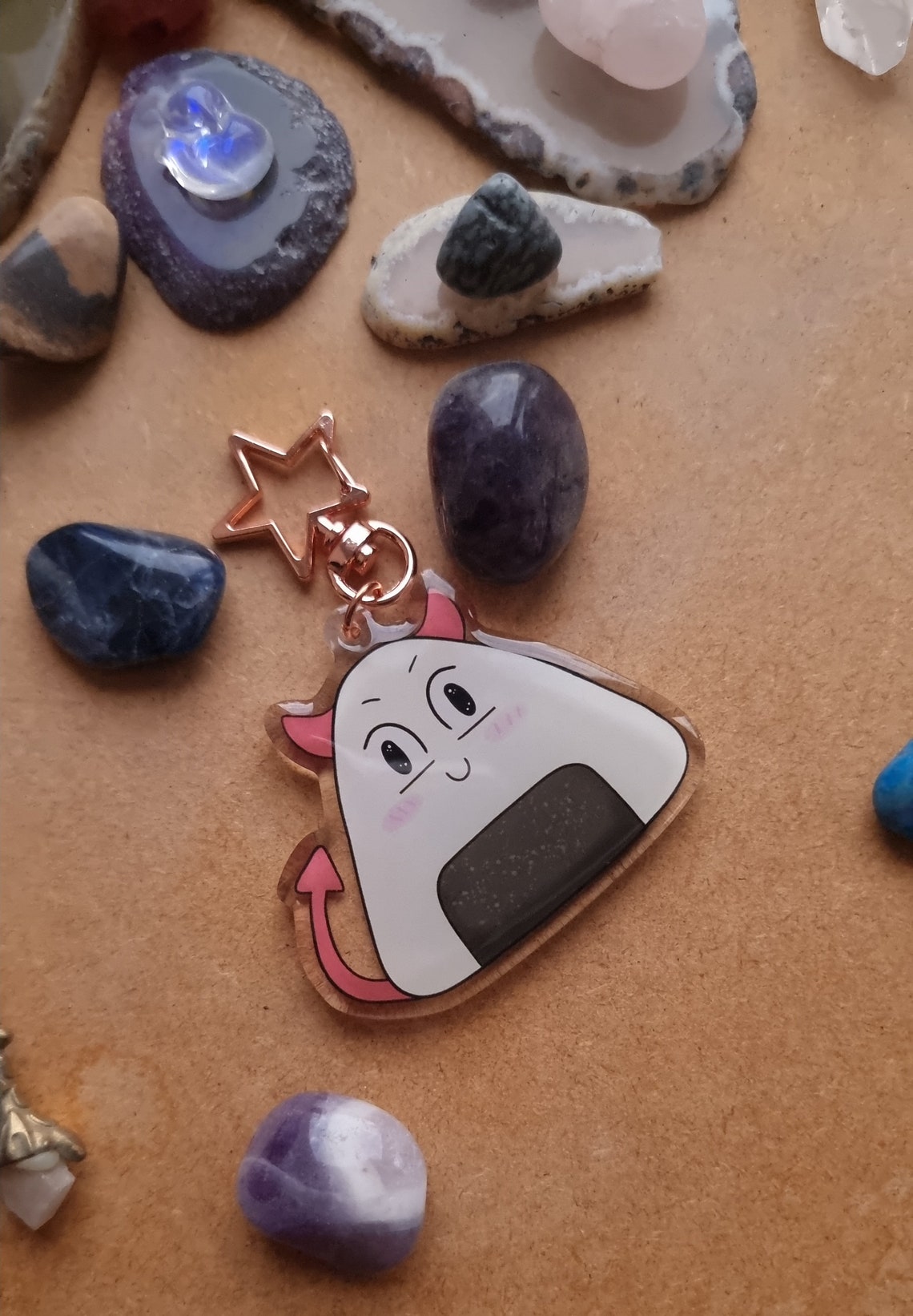 B+C Grade Devil Onigiri Acrylic Charm | Kawaii Japanese Rice Ball ...