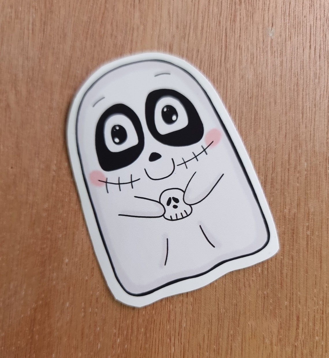 Skull Costume Benji Vinyl Sticker Cute Skull Benji Decal Halloween ...