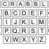 Watercolor Scrabble Tiles Clipart: Wood Alphabet & Symbols (PNG Digital ...