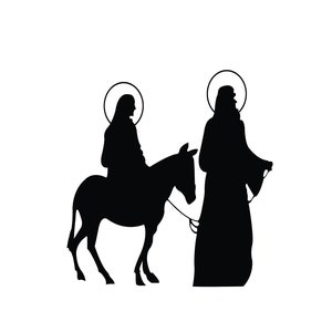 Joseph SVG, Mary SVG, SVG Files, Nativity Svg Files, Cricut, Silhouette ...