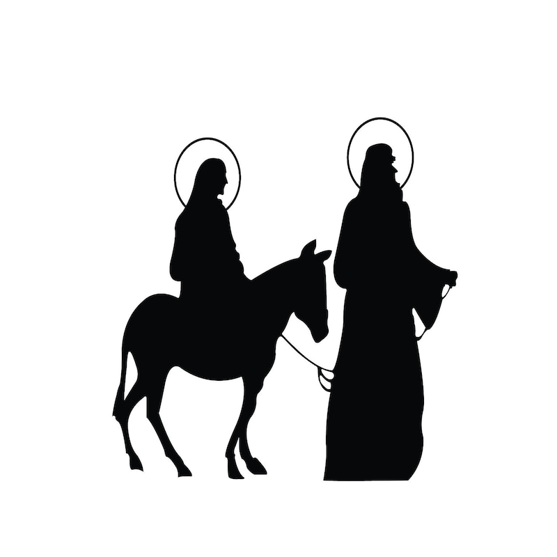 Mary and Joseph Silhouette - Etsy
