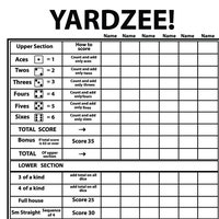 BUNDLE: Yardzee Digital Logo, Score Card & Rules. Printable, Instant ...