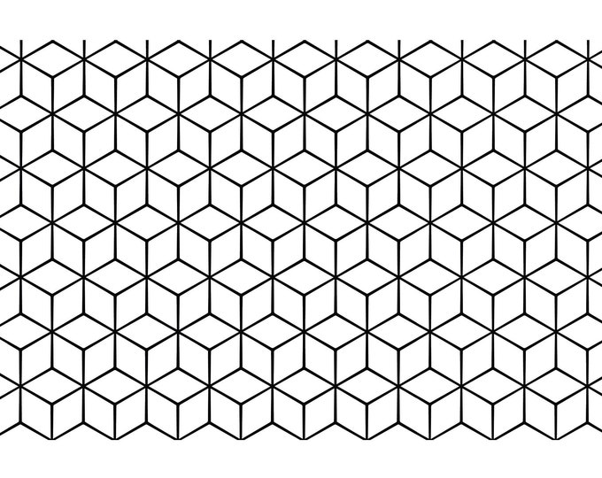 Hexagonal Cube Pattern Svg, Seamless Block Pattern, Geometric Square ...
