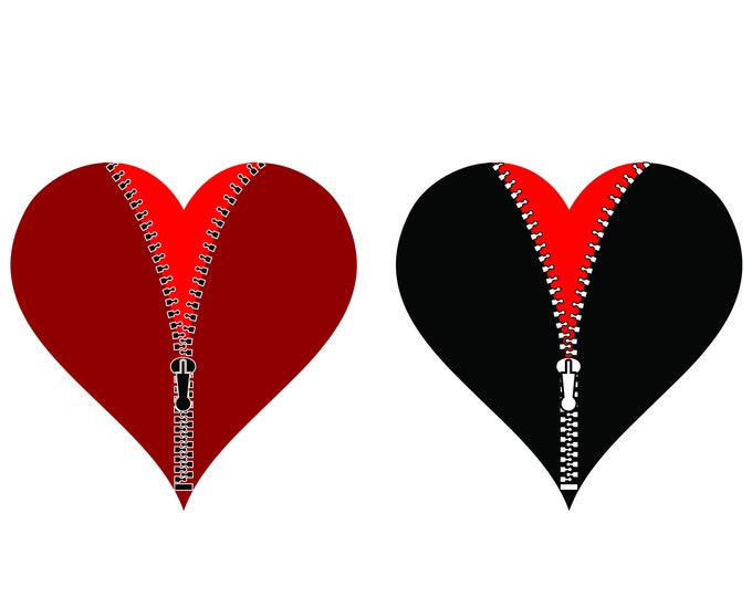 Zipper Zipper SVG Zipper SVG Files Heart SVG Cricut - Etsy