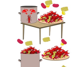 Crawfish boil svg | Etsy
