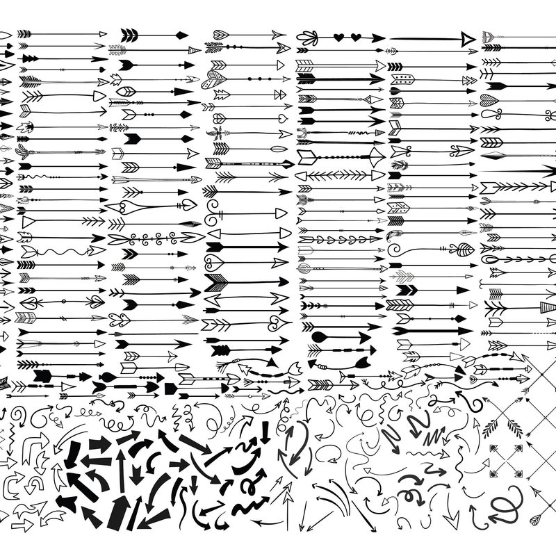 Thin Black Arrow - Etsy