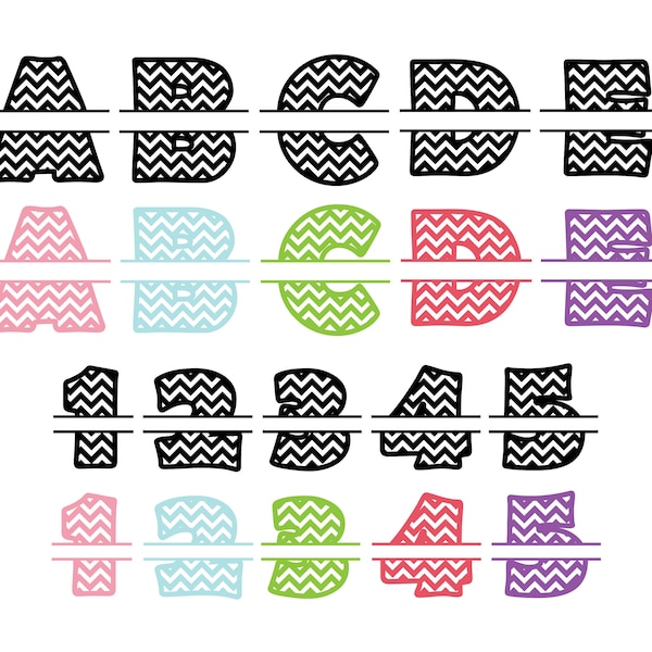 Split Letters Svg - Etsy