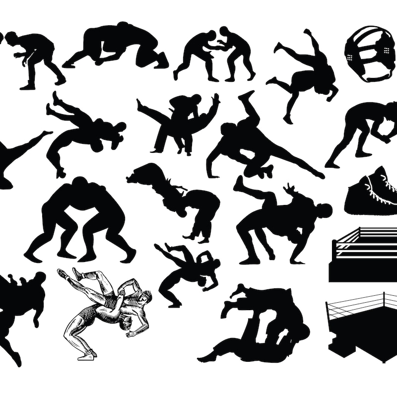 Wrestling Svg Files - Etsy