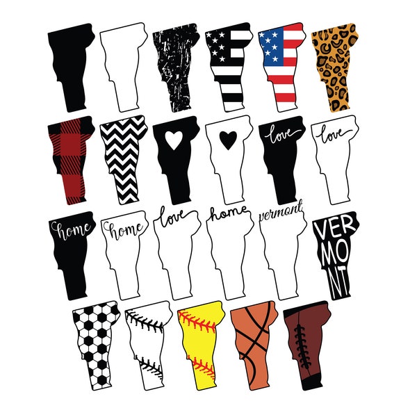 Vermont State Svg - Etsy