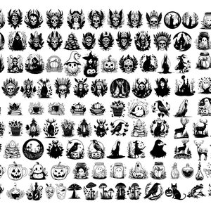 SPOOKY GOTHIC HALLOWEEN Svg, Witch Svg Cut Files for Cricut, Mystical ...