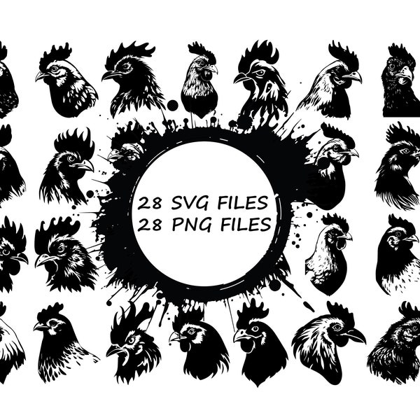 Chicken Head Svg - Etsy