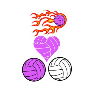Volleyball Heart, Volleyball Heart SVG, SVG File, Volleyball SVG Files ...