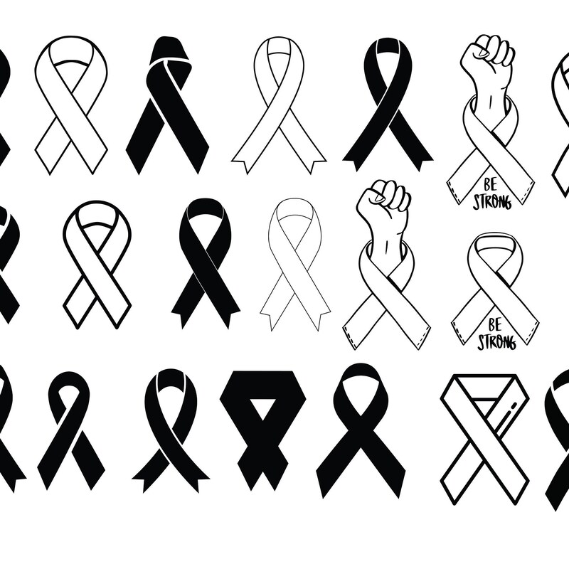 Cancer Ribbon Svg - Etsy