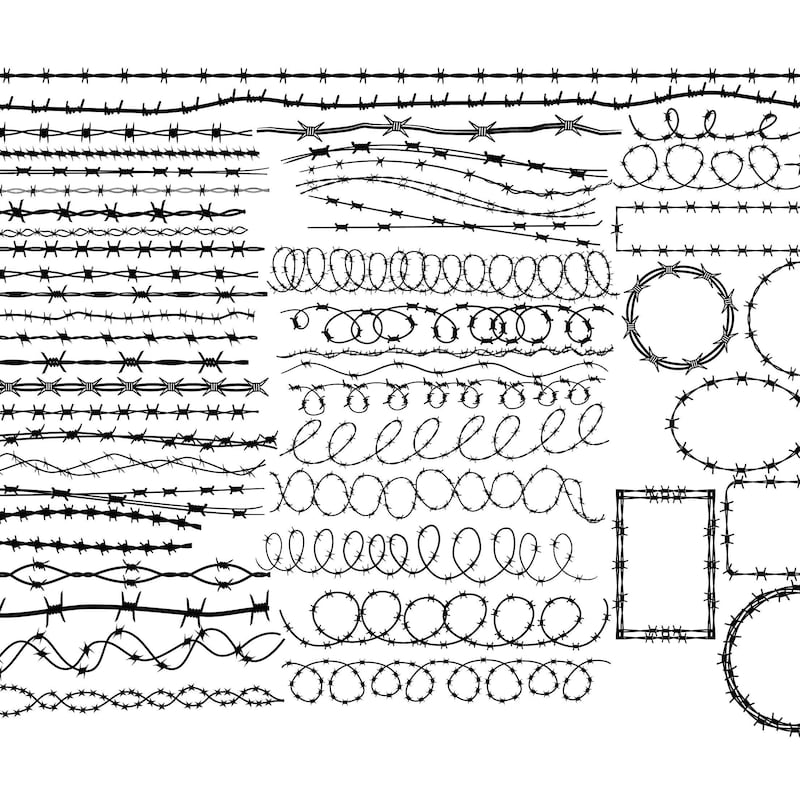 Barbed Wire Svg - Etsy