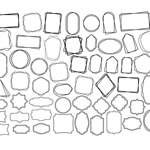 Rectangle Frame Svg - Etsy