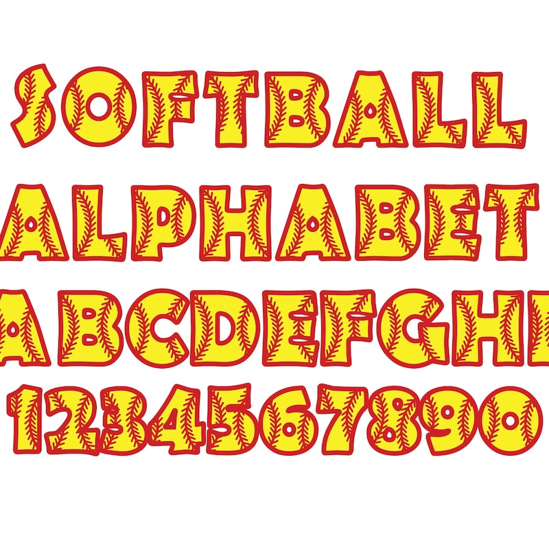 Softball Letters - Etsy