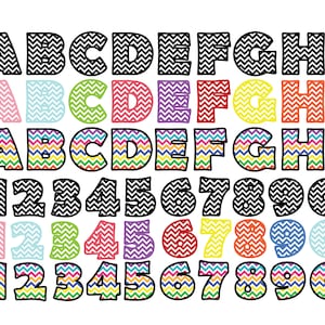 CHEVRON FONT SVG Bundle, Chevron Alphabet Svg Bundle, Chevron Letters ...