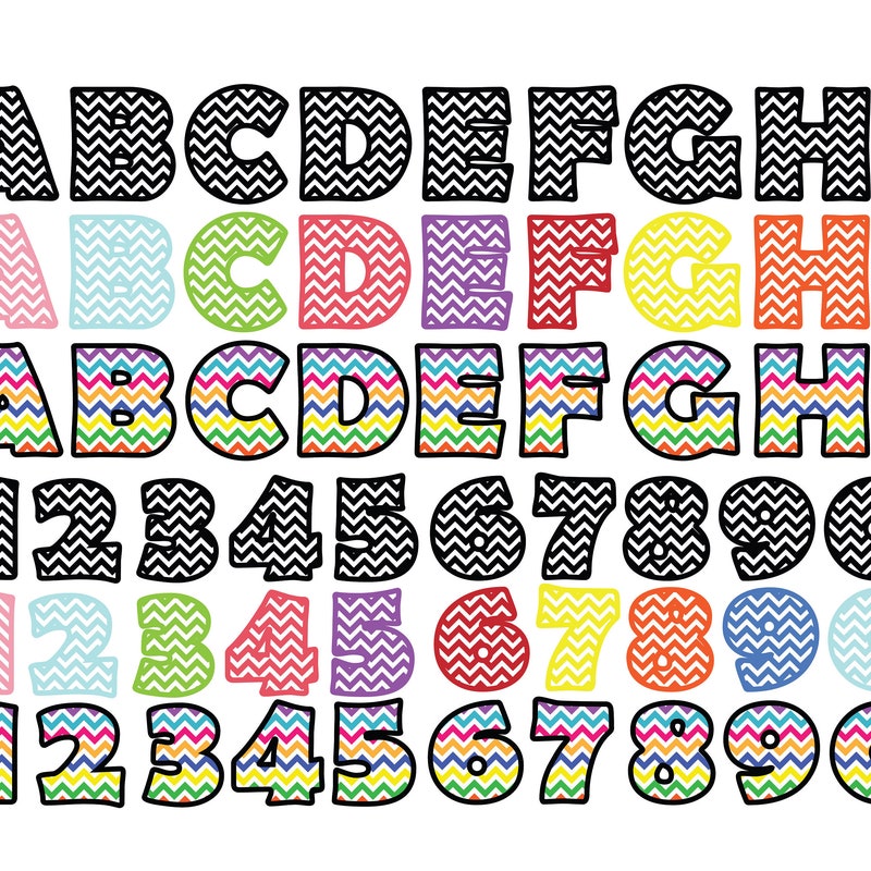 Chevron Letters - Etsy