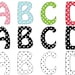 POLKA DOT ALPHABET Svg Files, Polka Dot Alphabet Clipart, 3 Polka Dot ...