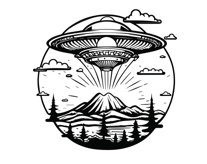 Ufo Svg Bundle, Aliens UFO Clipart, UFO Vector, Alien Decal, Space Ufo ...
