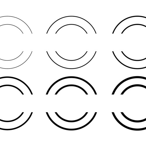 Circle Split Frame Svg Circle Monogram Frame Cut File Double - Etsy