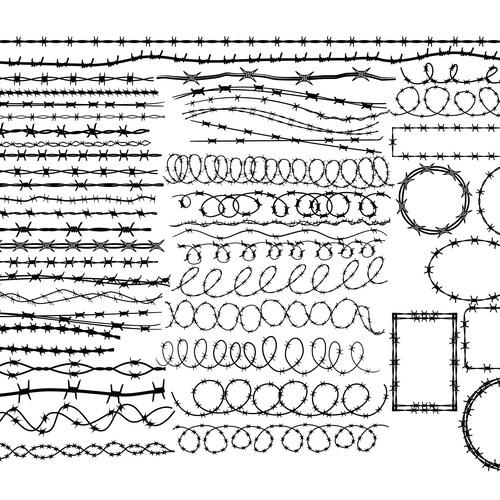 BARBED WIRE SVG Barbed Wire Svg Cut Files for Cricut Barbed - Etsy
