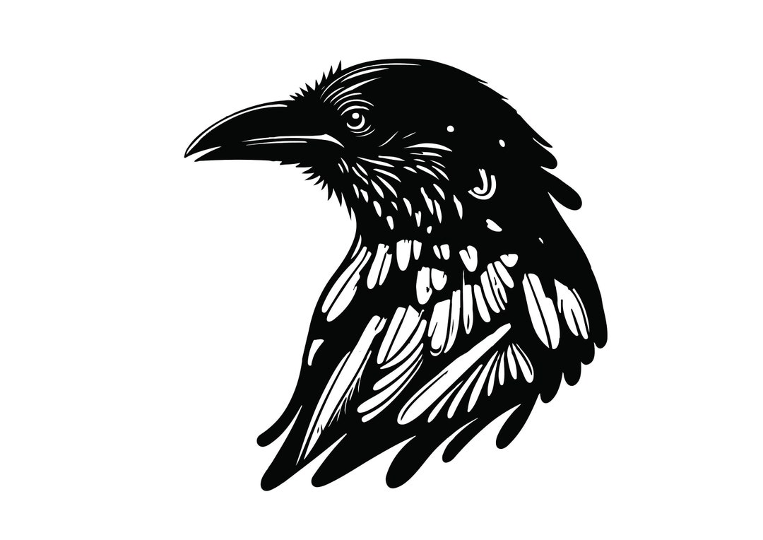 CROW SVG, CROW Clipart, Crow Svg Files for Cricut, Bird Svg Cut File ...
