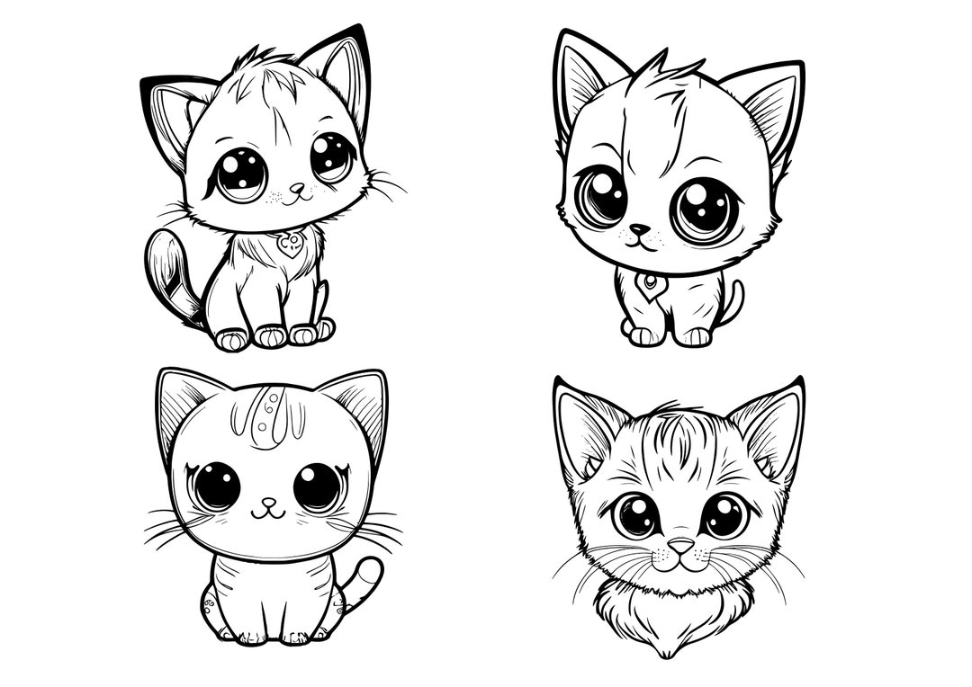 CUTE CAT SVG, Cute Cat Clipart, Cute Cat Svg Cut Files for Cricut, Cat ...