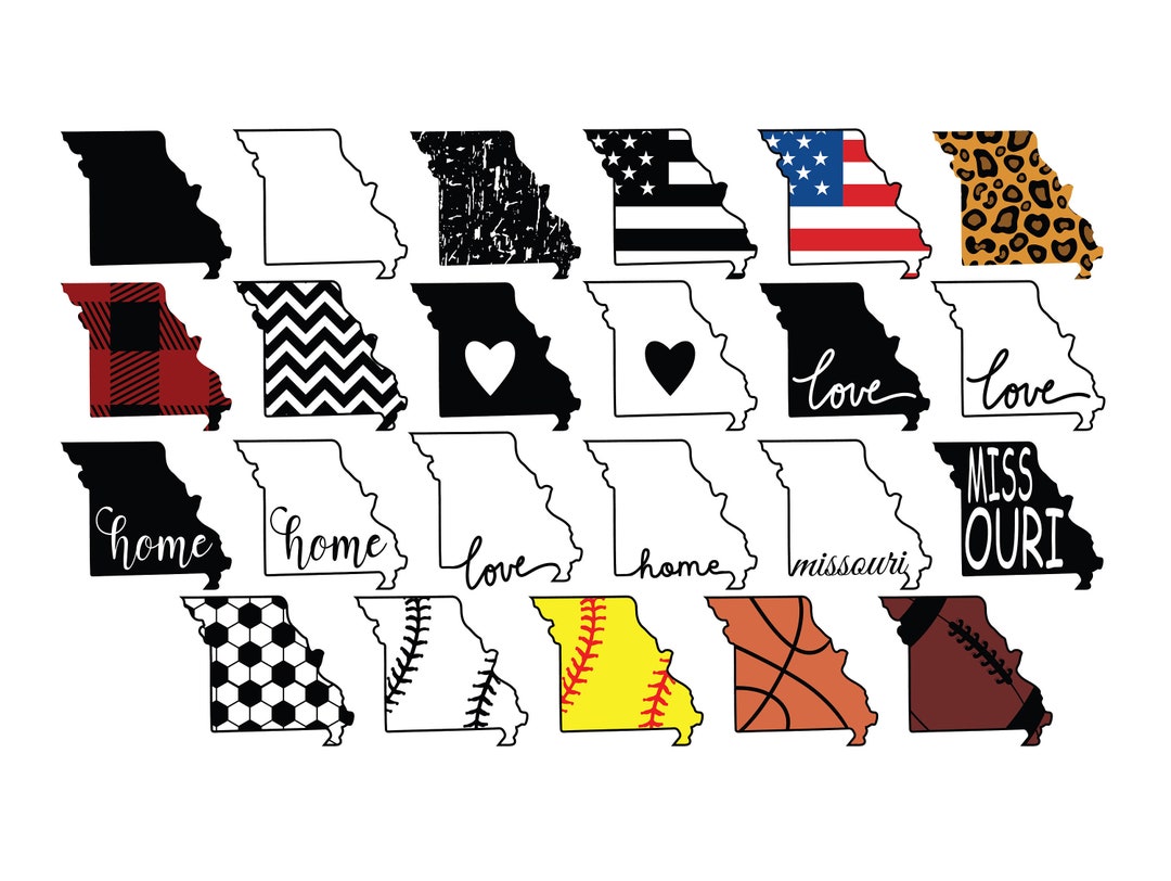MISSOURI STATE SVG, Missouri State Clipart, Missouri State Silhouette ...