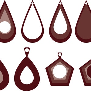 Tear Drop SVG, Pendant SVG, SVG Files, Tear Drop Vector, Cricut ...