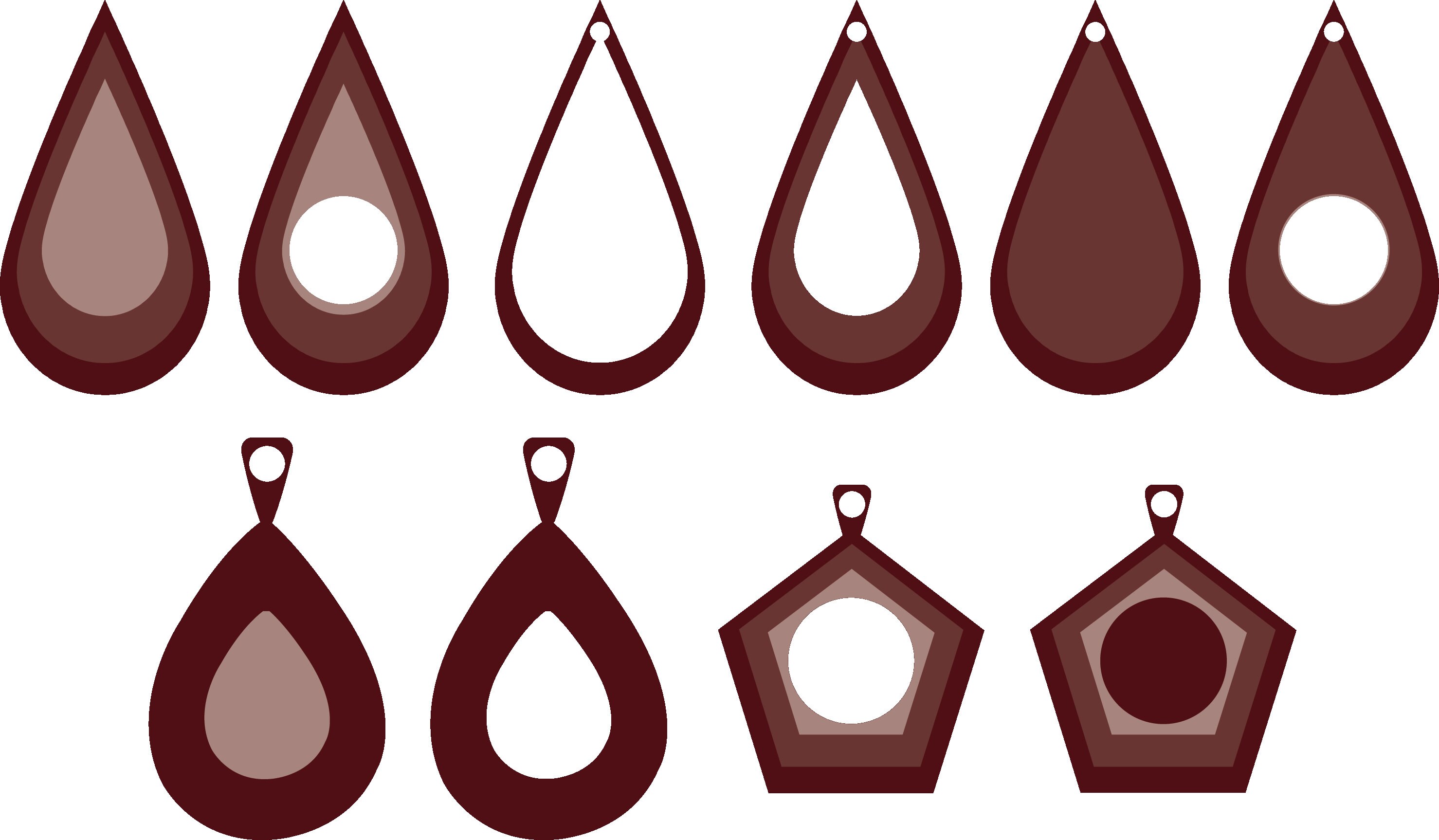 Tear Drop SVG Pendant SVG SVG Files Tear Drop Vector - Etsy