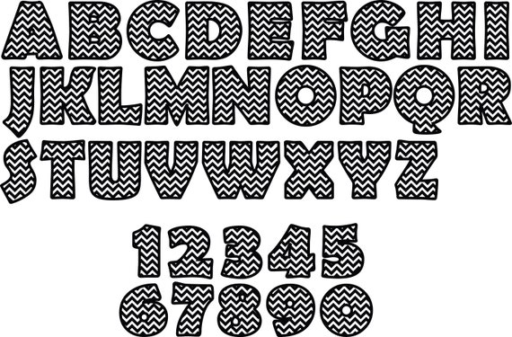 Rebecca Chevron Letters