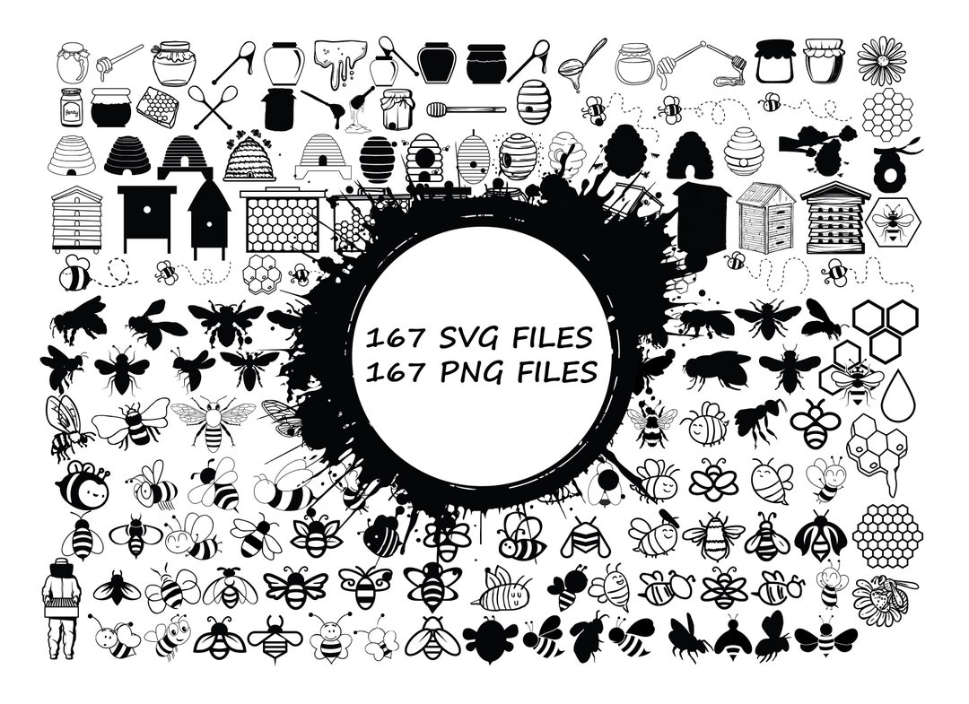 BEE SVG Bundle, Honey BEE Svg Files, Bee Svg Cut Files for Cricut, Bee ...