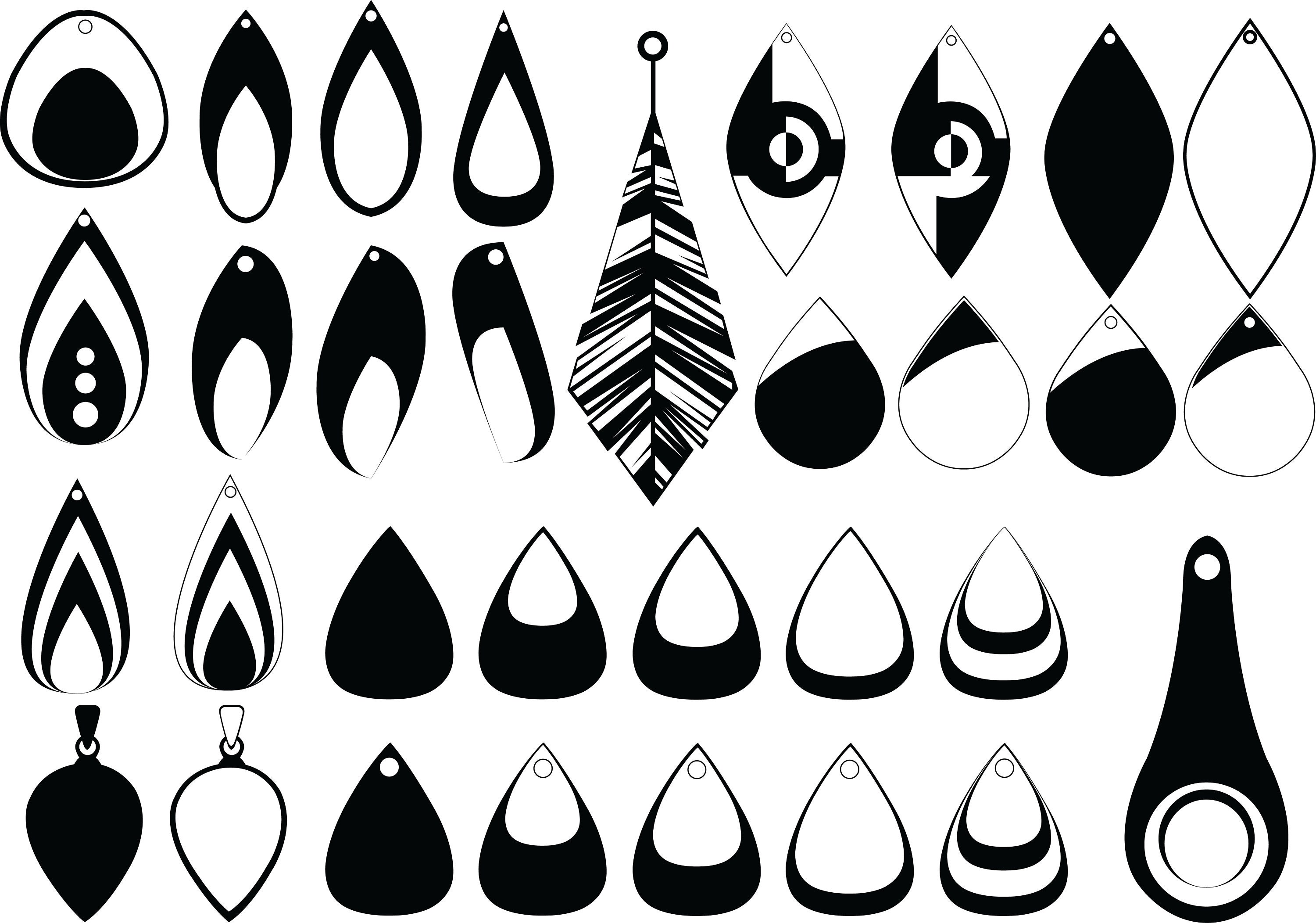 Tear Drop SVG Pendant SVG SVG Files Cricut Silhouette | Etsy