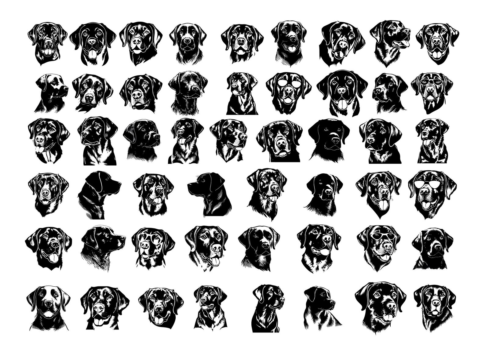 LABRADOR RETRIEVER SVG, Labrador Retriever Clipart, Labrador Retriever ...