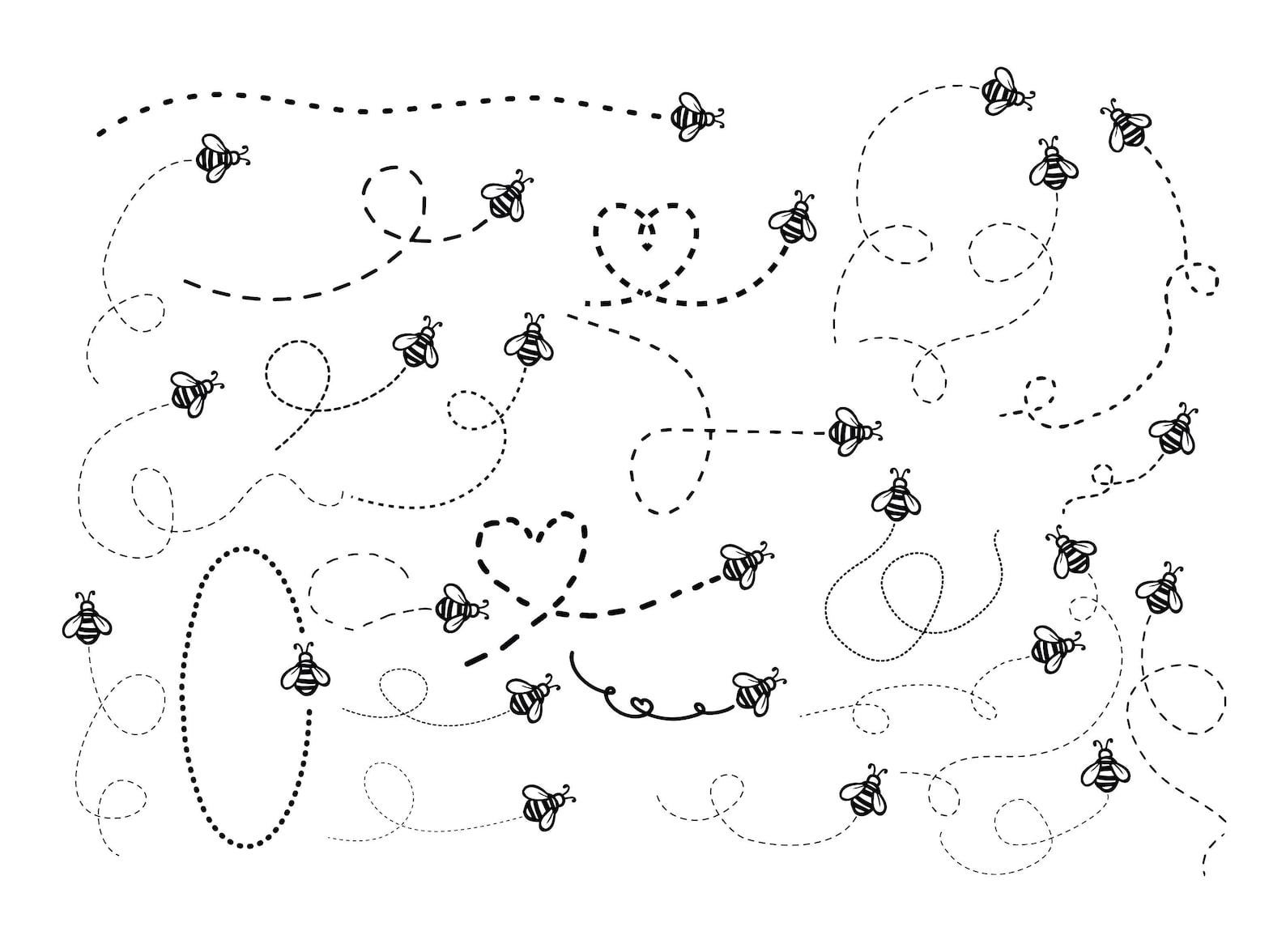 BEE PATH SVG Bee Path Svg Files for Cricut Bee Heart Svg - Etsy