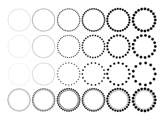 Clip Art And Image Files Scrapbooking Embellishments Svg Dotted Circle