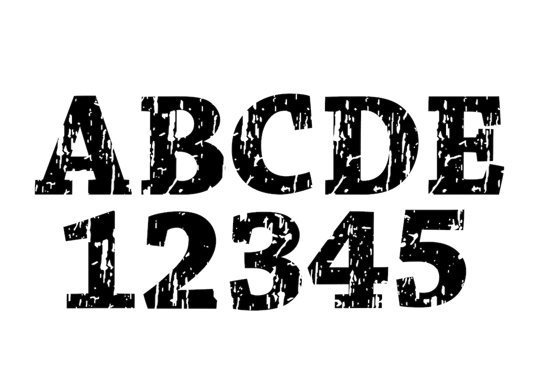 DISTRESSED FONT SVG Files, Distressed Font Clipart, Grunge Font Svg ...