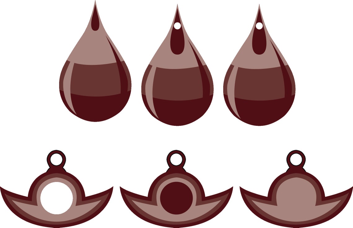 Tear Drop SVG Pendant SVG SVG Files Tear Drop Vector - Etsy