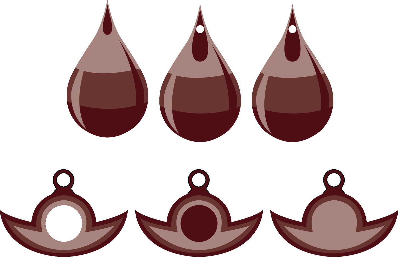 Tear Drop SVG Pendant SVG SVG Files Tear Drop Vector - Etsy