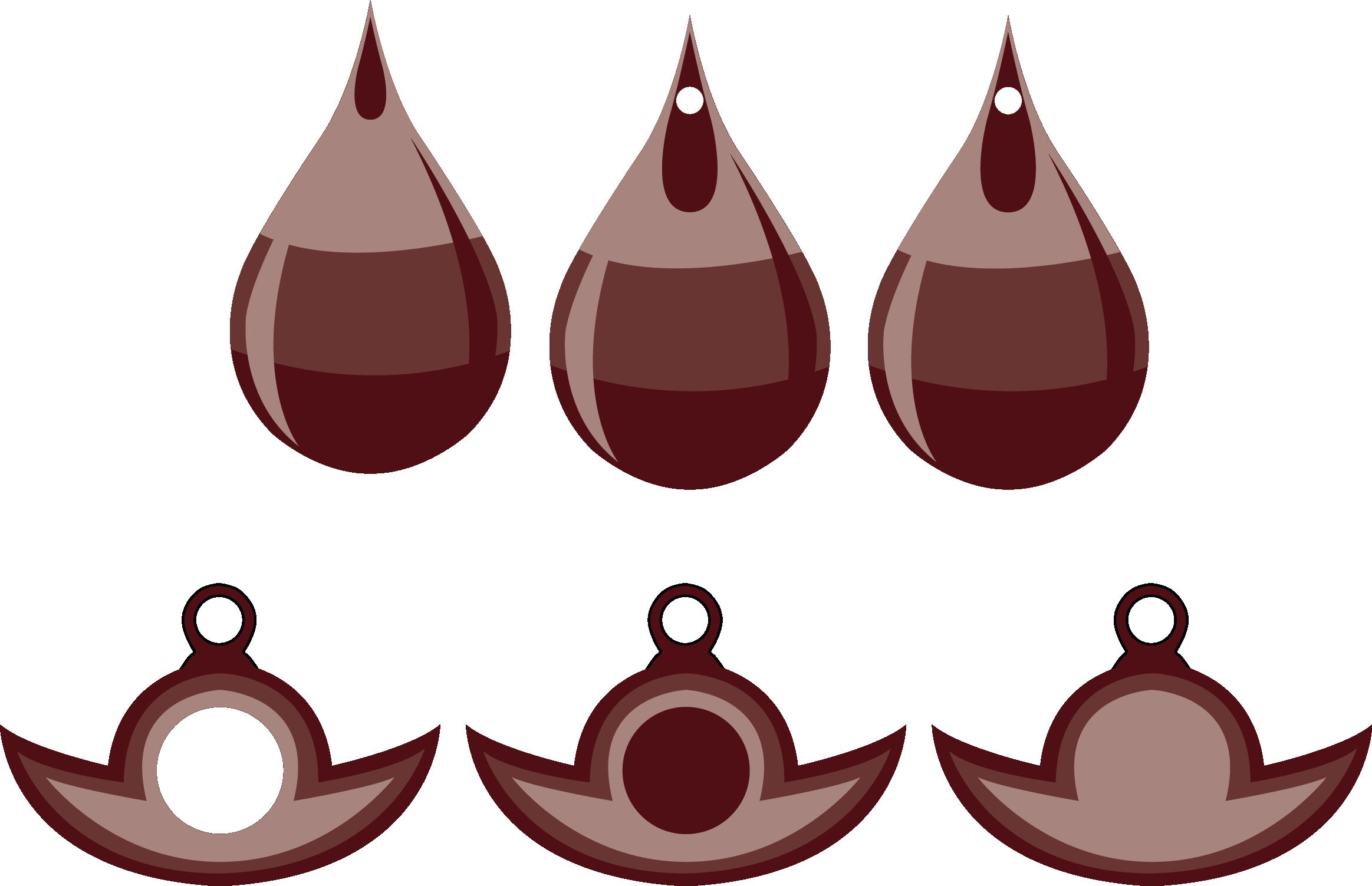 Tear Drop SVG Anhänger SVG SVG-Dateien Tear Drop Vektor | Etsy