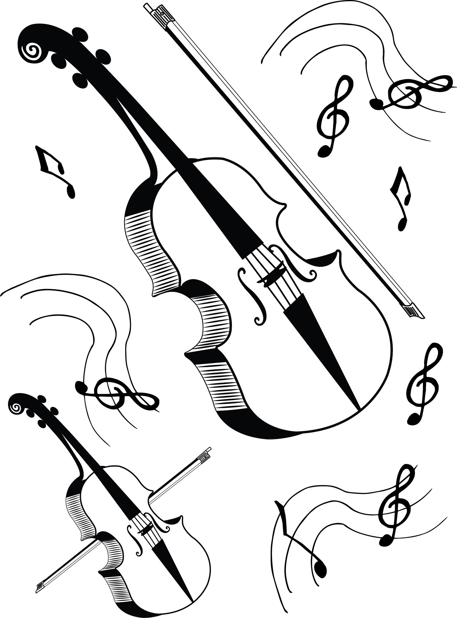 Violin, Violin SVG, SVG, Fiddle SVG, Cricut, Silhouette Cameo, Scanncut ...