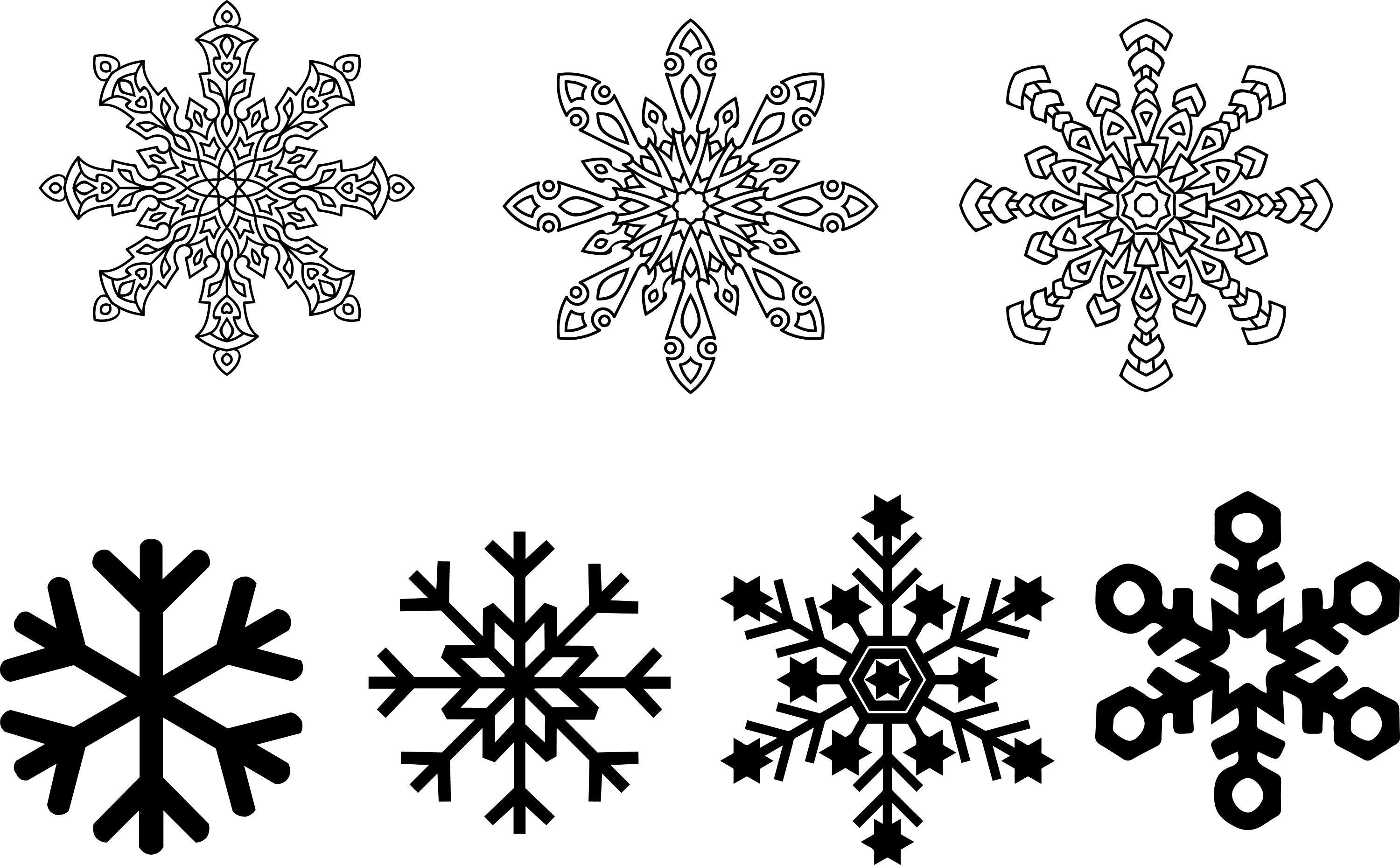SNOWFLAKES Bundle SVG FILES Snowflakes Bundle Clipart | Etsy